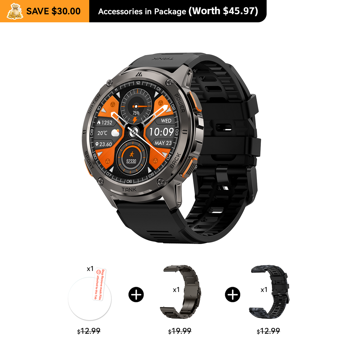 KOSPET TANK T3: Most rugged Smartwatch - KOSPET Official